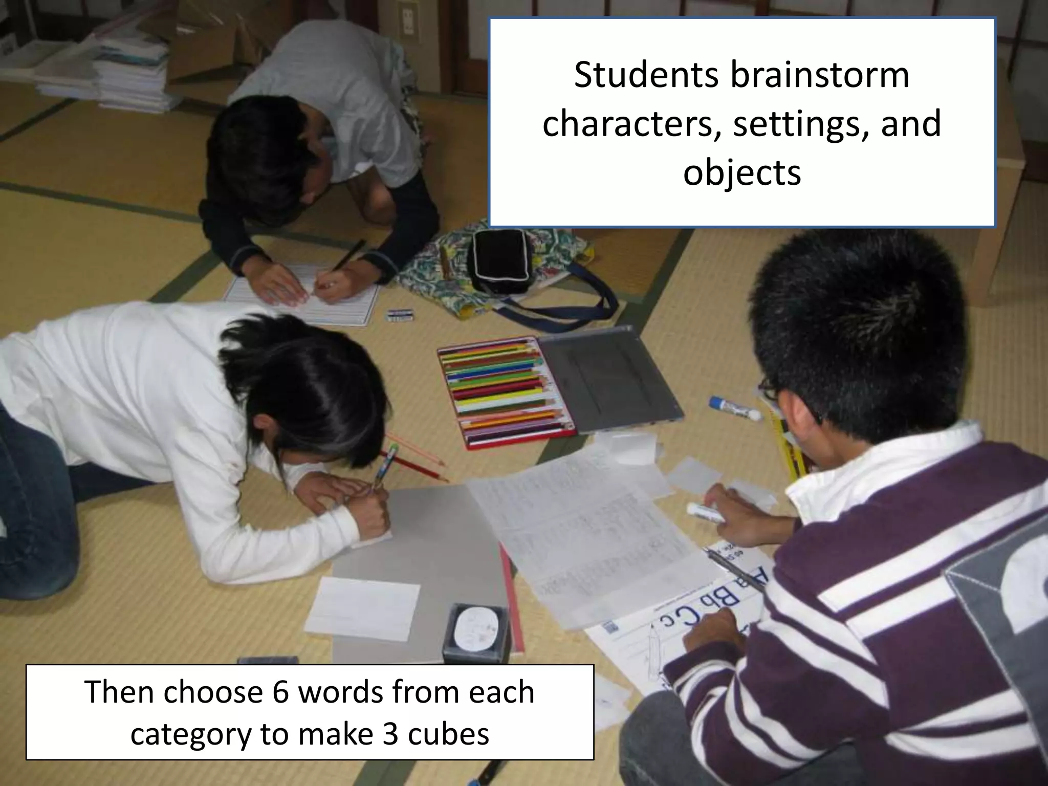 Using story cubes for writing practice | PPTX