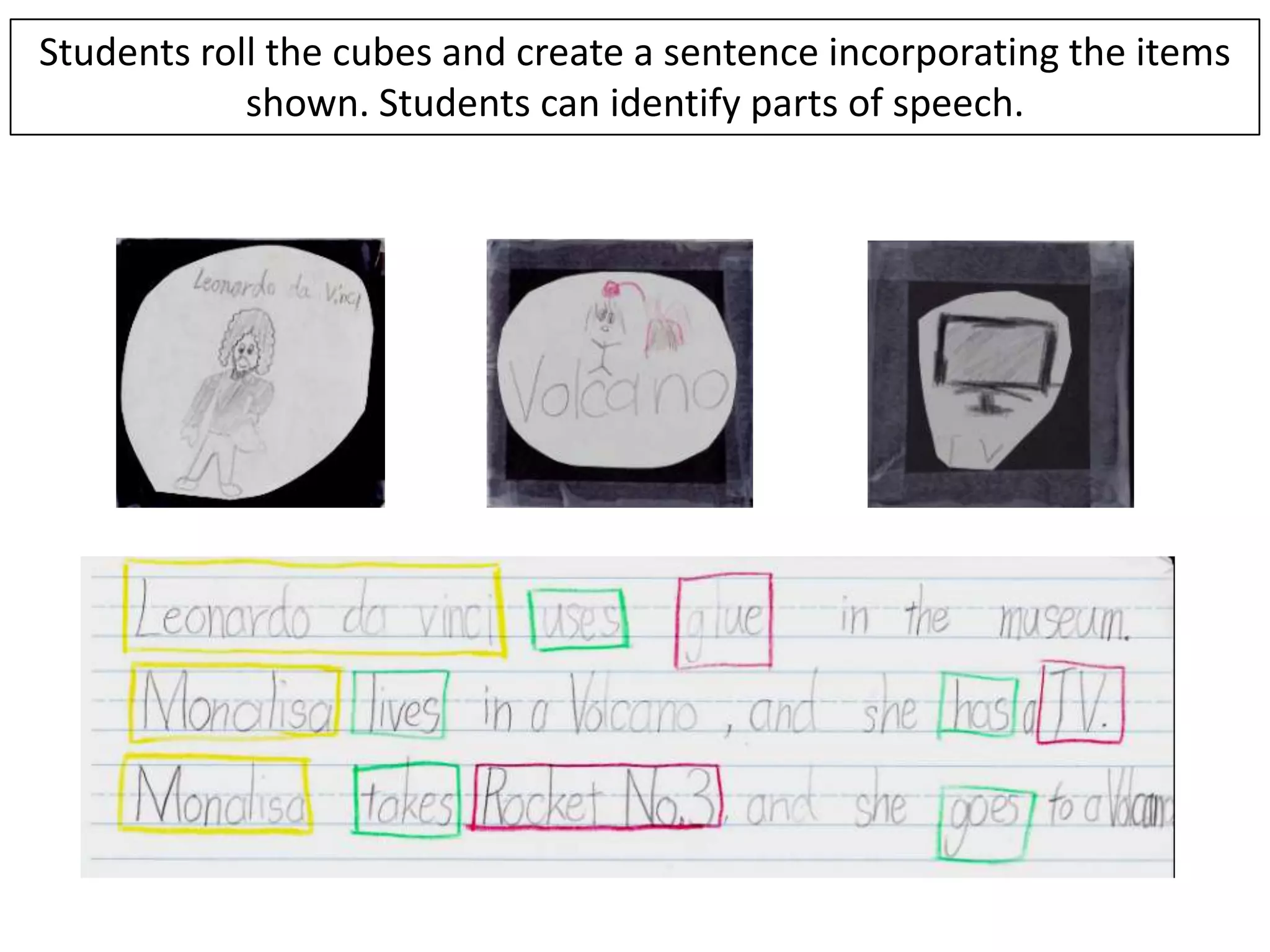 Using story cubes for writing practice | PPTX