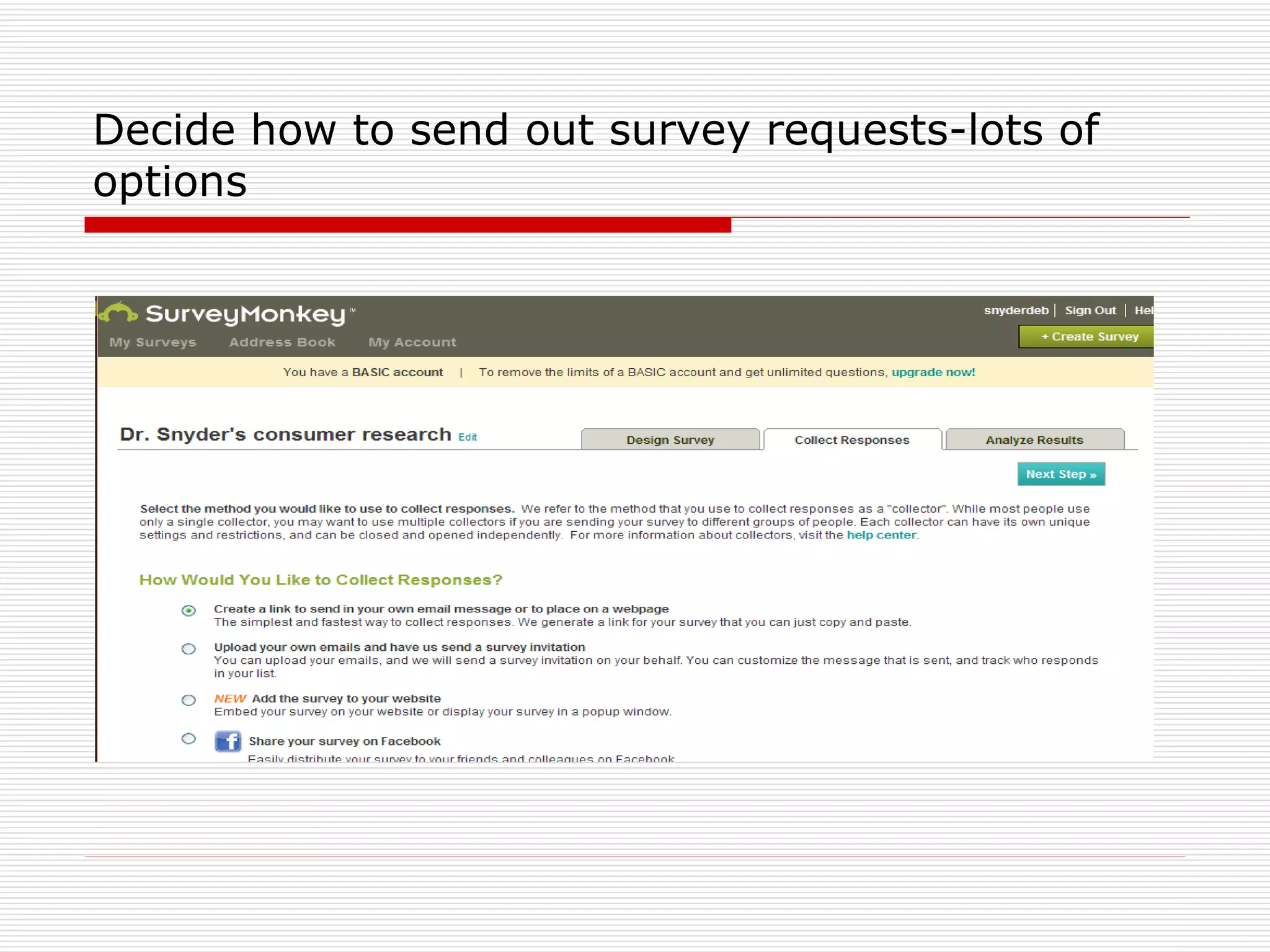Using survey monkey | PPT
