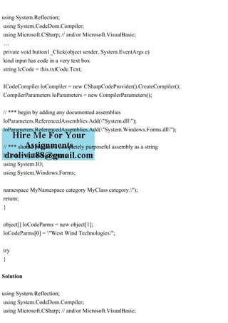 using System.Reflection; using System.CodeDom.Compiler; using Mi.pdf
