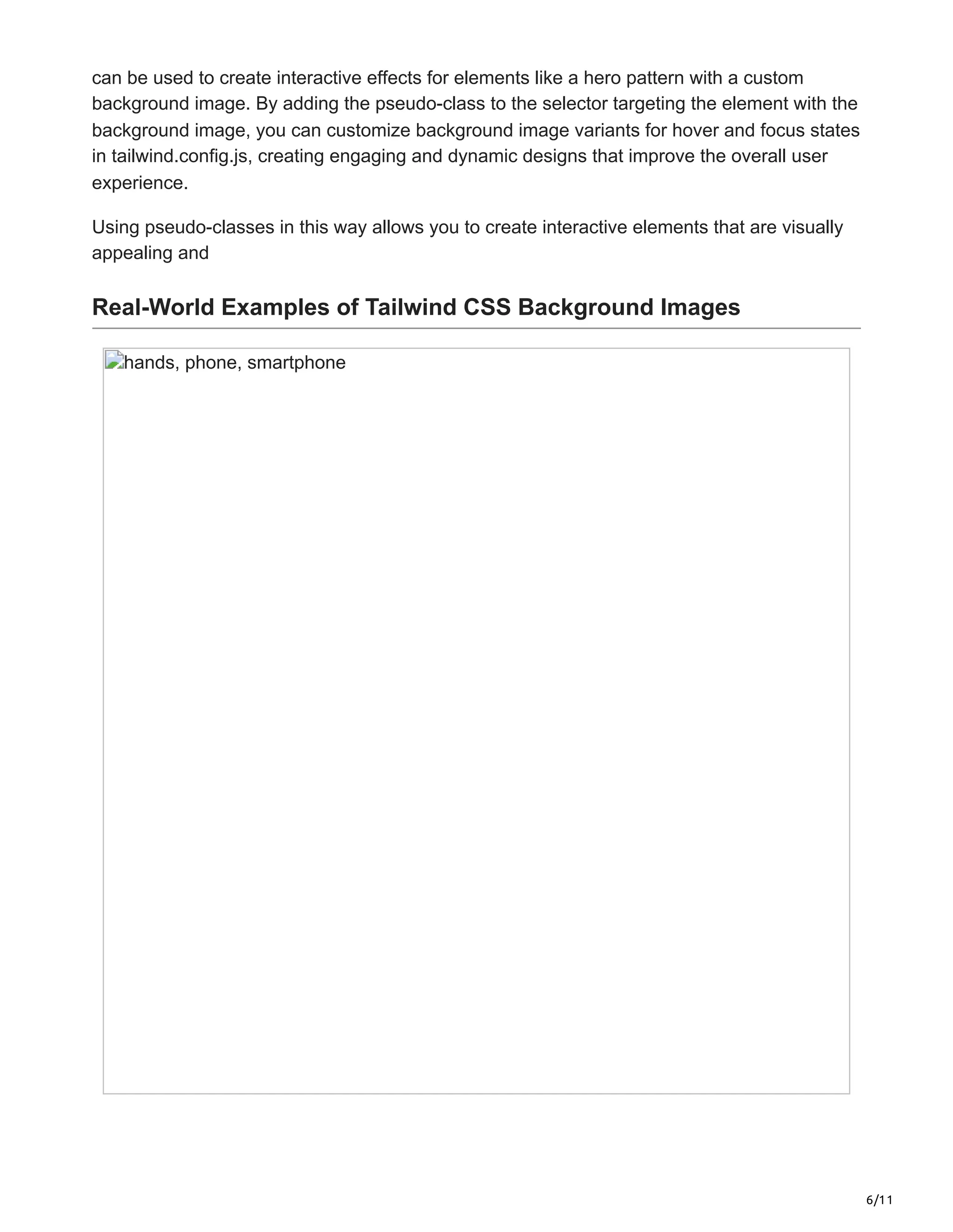 Using Tailwind Background Image Add Beautiful Images Easily.pdf