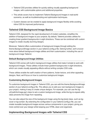 Using Tailwind Background Image Add Beautiful Images Easily.pdf