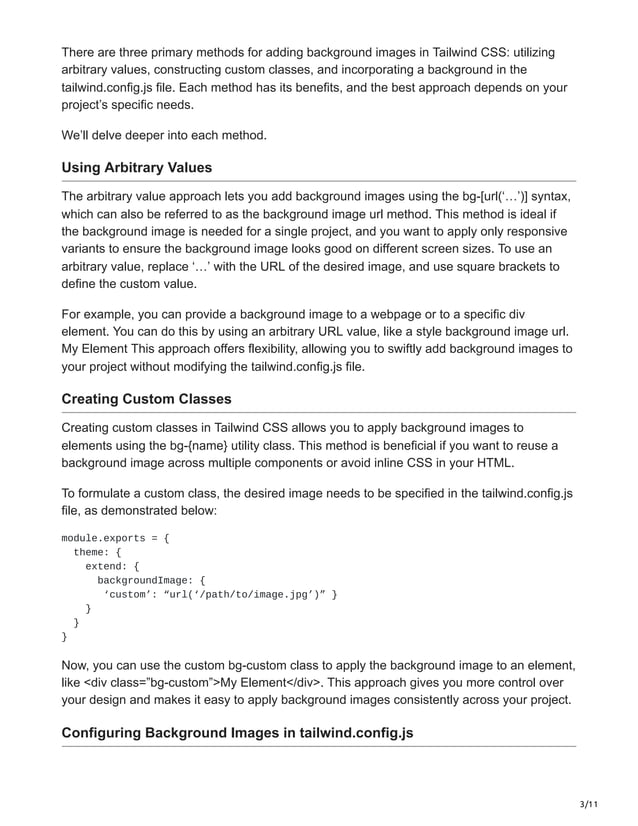 Using Tailwind Background Image Add Beautiful Images Easily.pdf