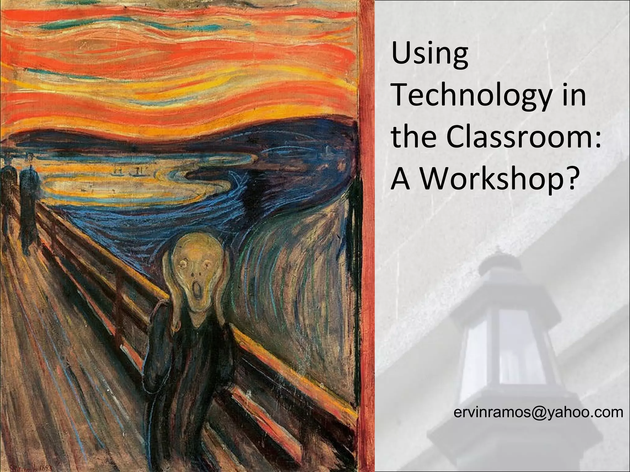 Using technology in the classroom: A Phenomenological Reflection | PPT