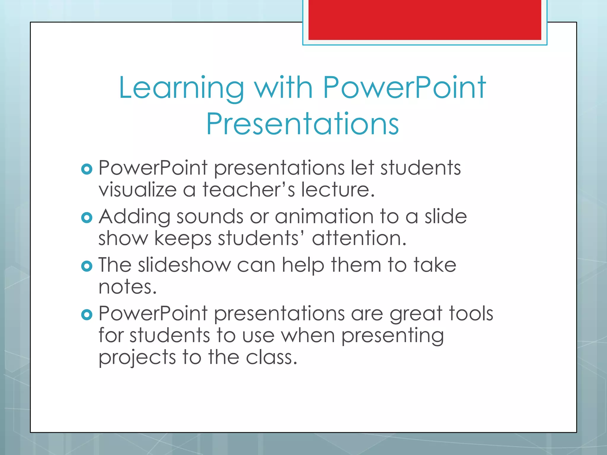 Using technology for teaching and learning powerpoint | PPTX