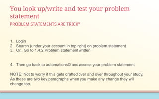Using technology for topic problem problem statement | PDF