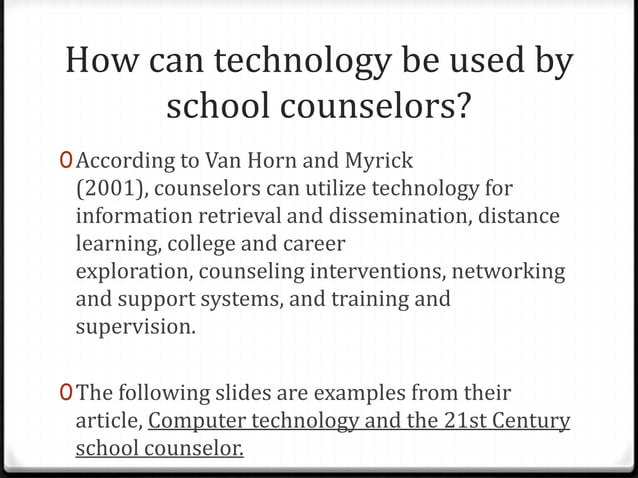 Using Technology In Counseling | PPTX
