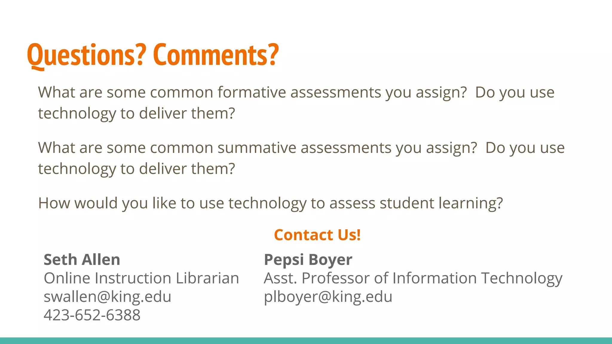 Using Technology to Assess Student Learning | PDF