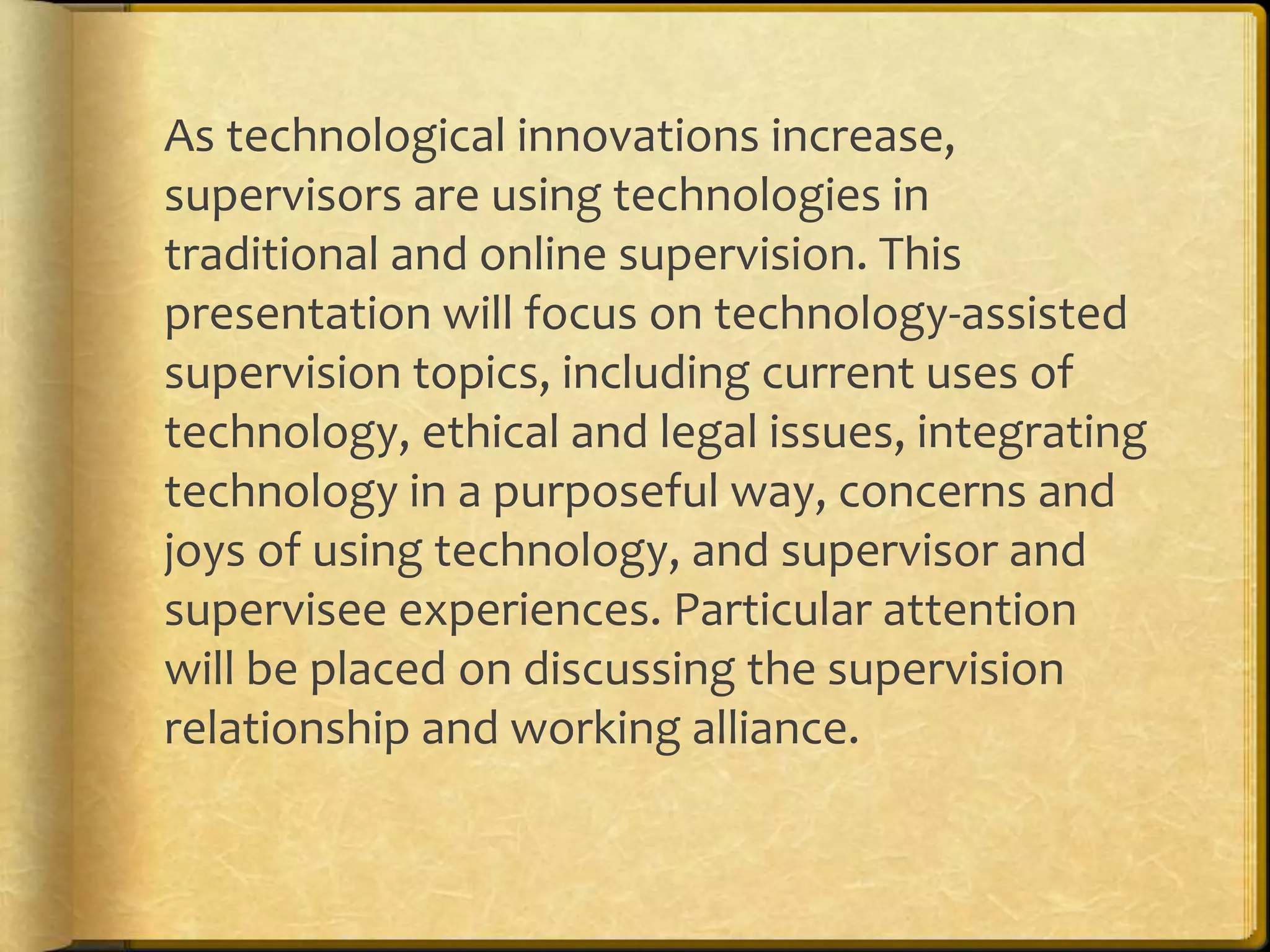 Using technology to enhance clinical supervision | PPTX
