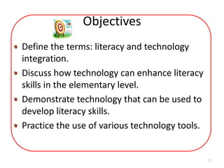 Using technology to enhance literacy skills | PPTX