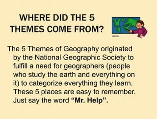 Using The 5 Themes Of Geography With Native Americans | PPTX