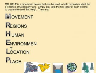 Using The 5 Themes Of Geography With Native Americans | PPTX