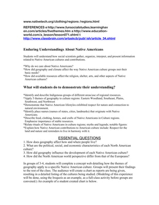 Using The 5 Themes Of Geography With Native Americans | DOC