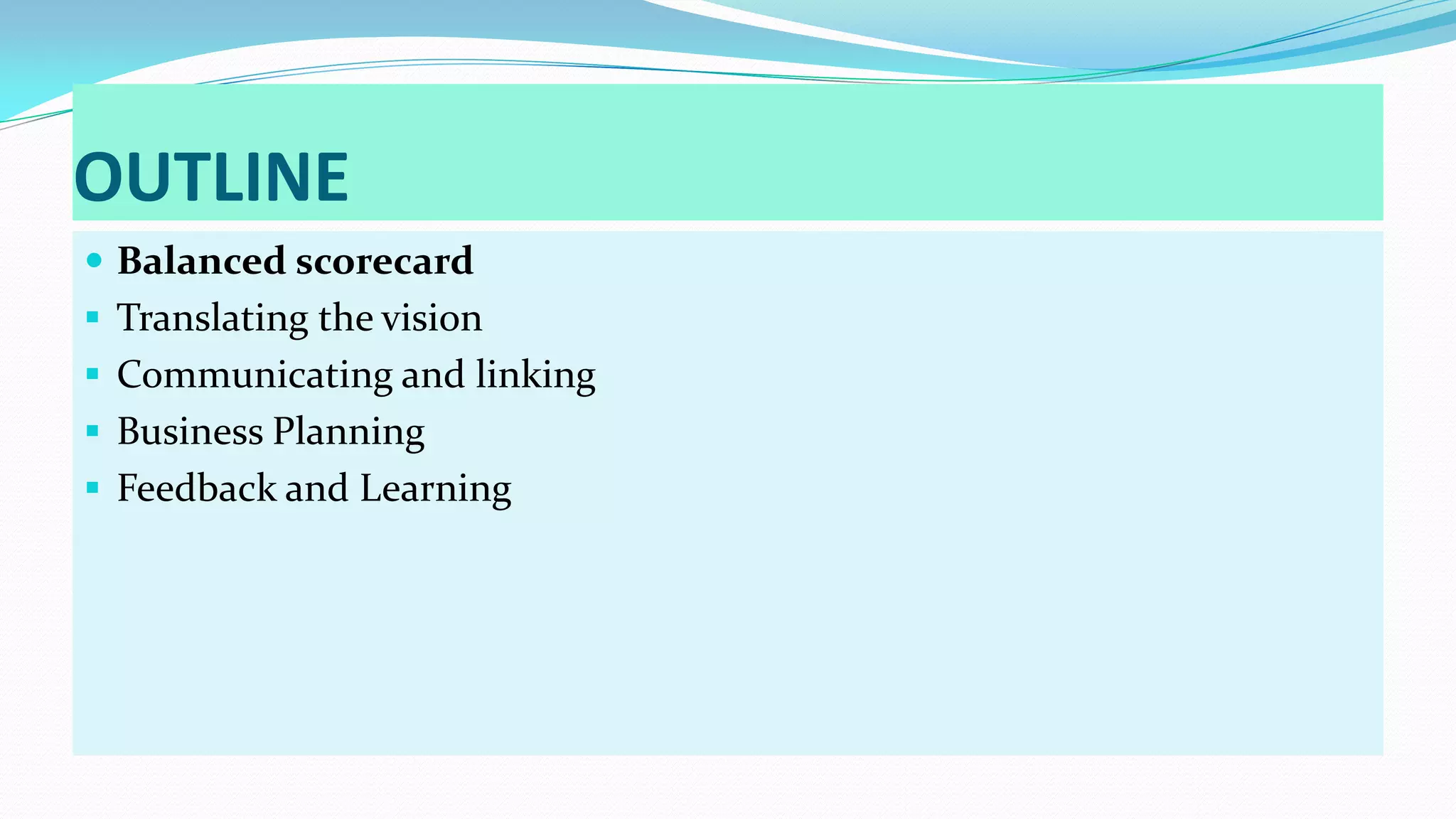 Using the balanced scorecard as a strategic management | PPTX