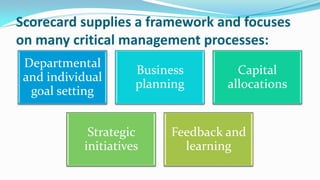 Using the balanced scorecard as a strategic management | PPTX