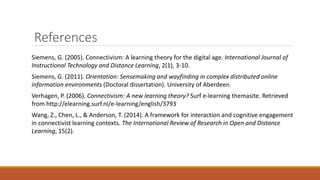 The blog as a tool for shaping a potential connectivist learning context | PPTX