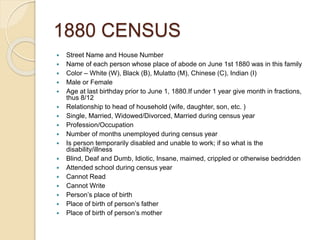 Using the Census to Grow Your Family Tree | PPTX
