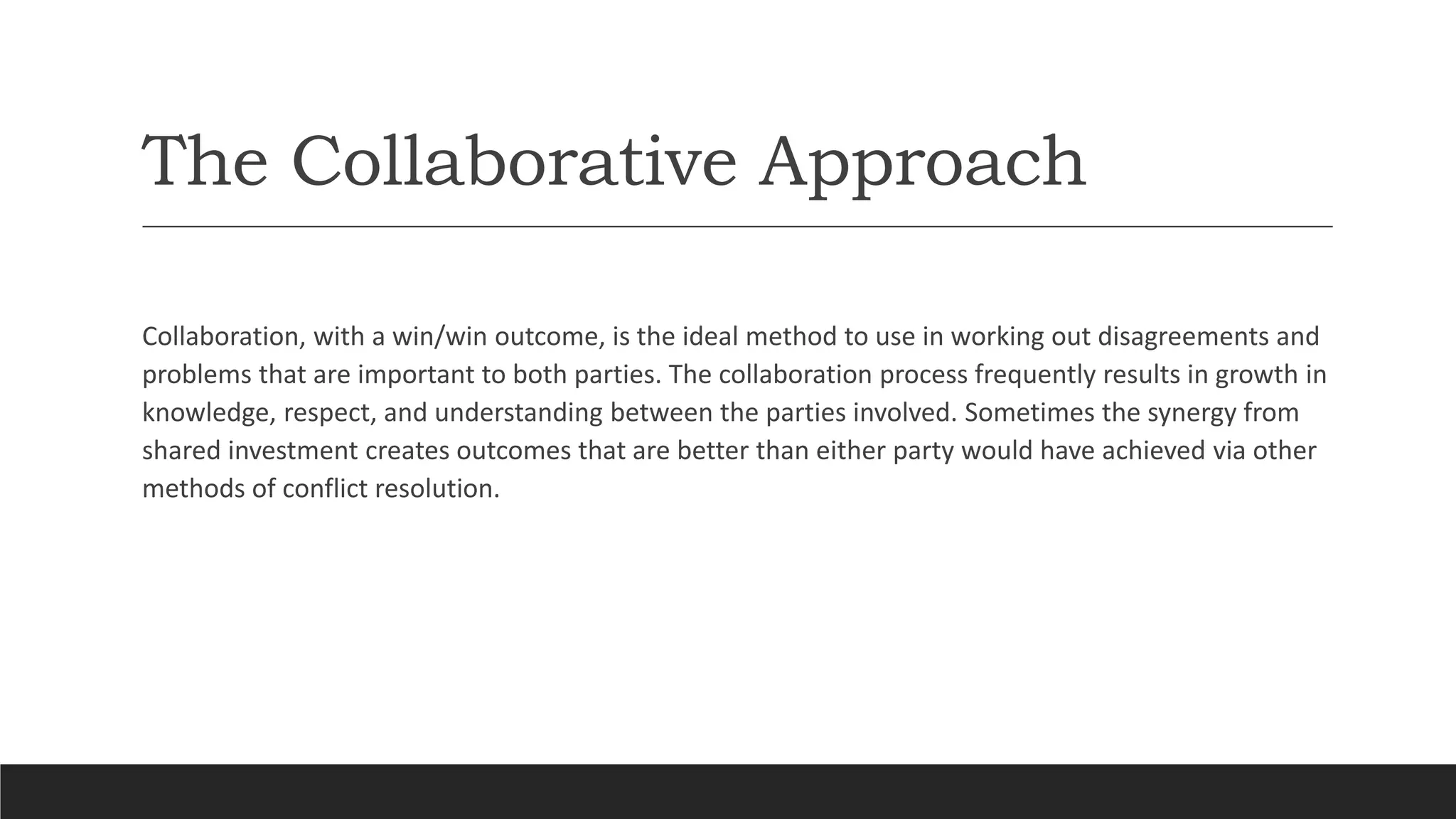 Using the collaborative approach | PPTX
