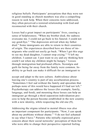 Using the Cultural Formulation Interview to BuildCulturally .docx ...