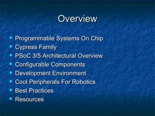 Using the Cypress PSoC Processor | PPT