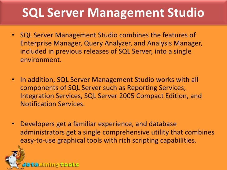 MS SQL SERVER: Using the data mining tools