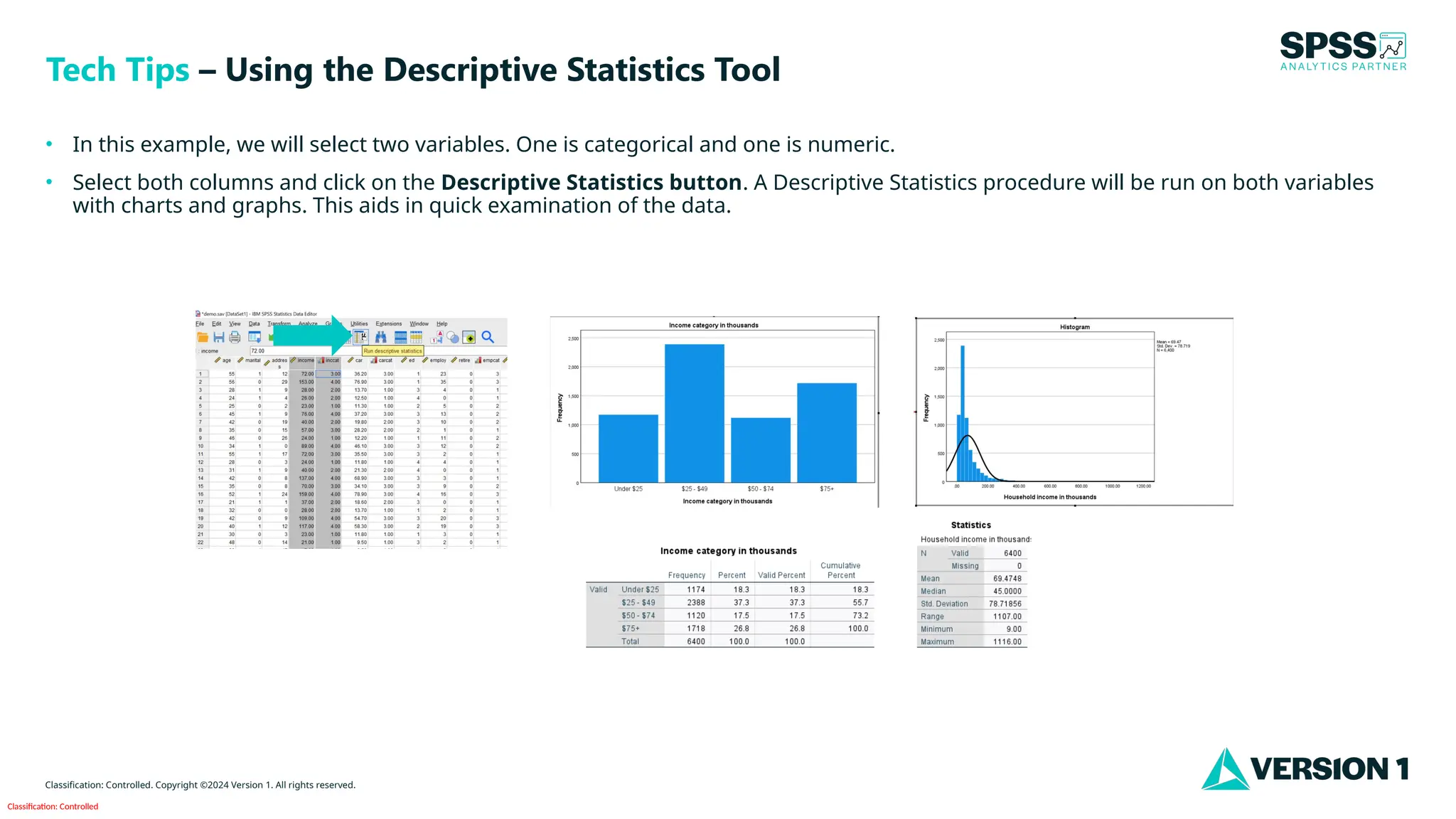 Using The Descriptive Statistics Tool In Ibm Spss Statisticspptx