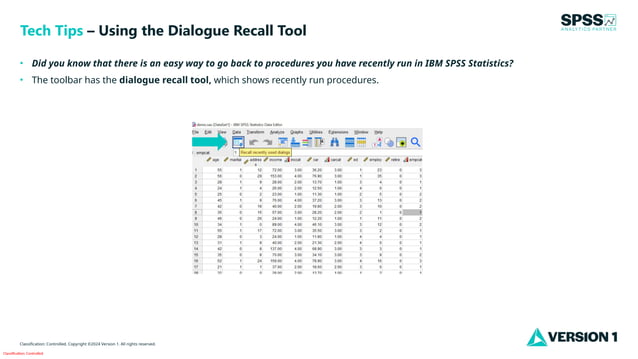 Using the Dialogue Recall Tool in IBM SPSS Statistics.pptx