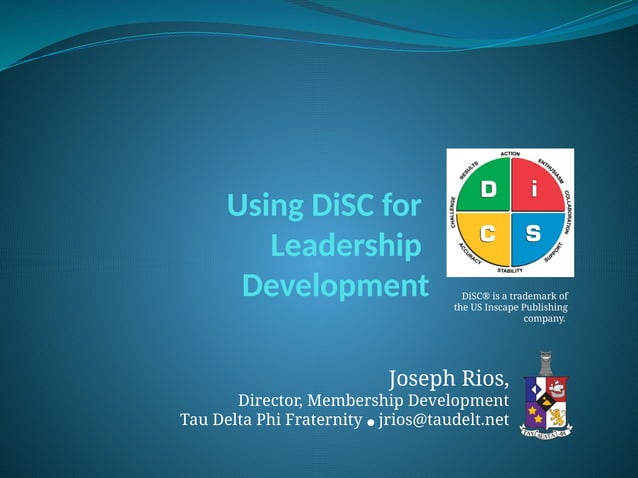 Using the DISC for Leadership Development.pptx