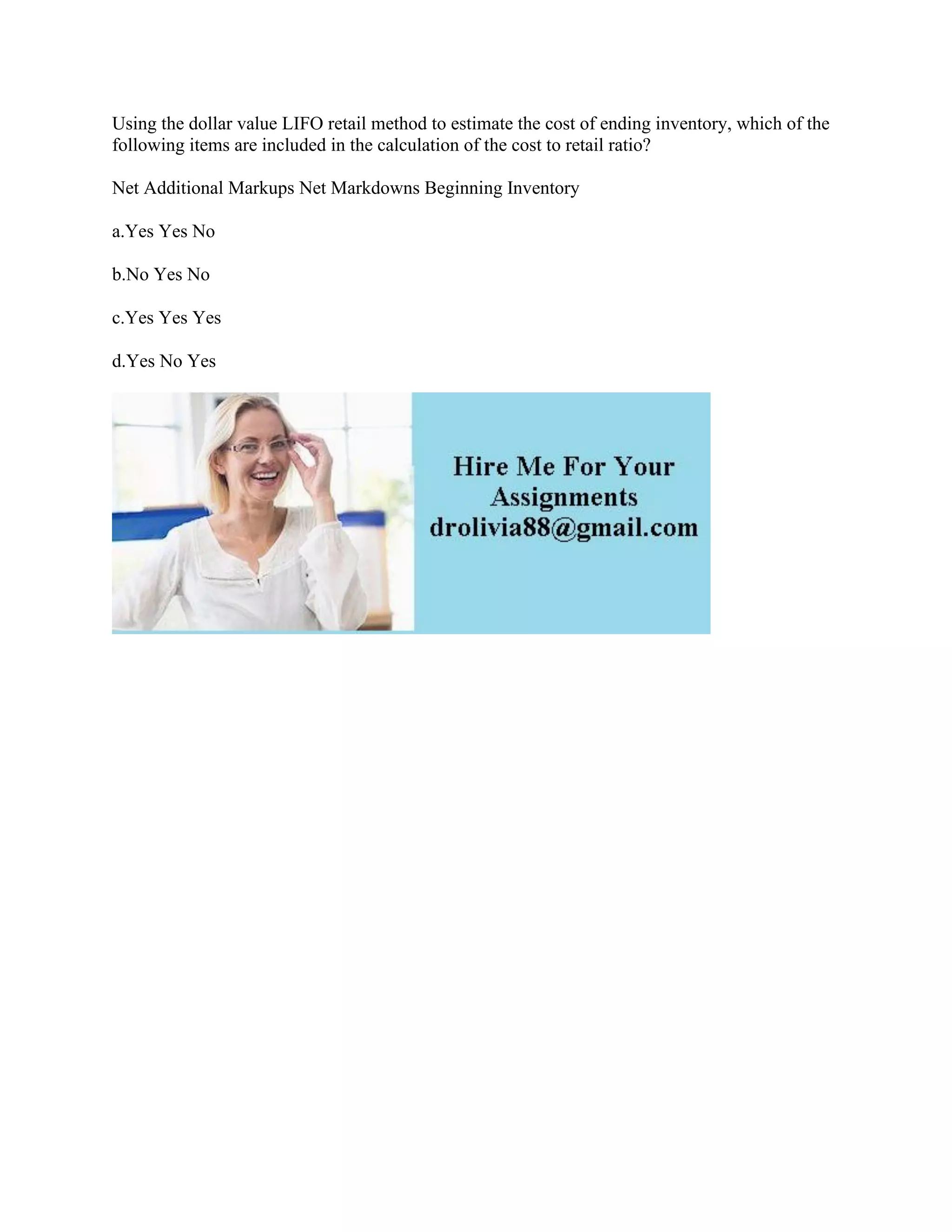 Using the dollar value LIFO retail method to estimate the cost of endi.pdf