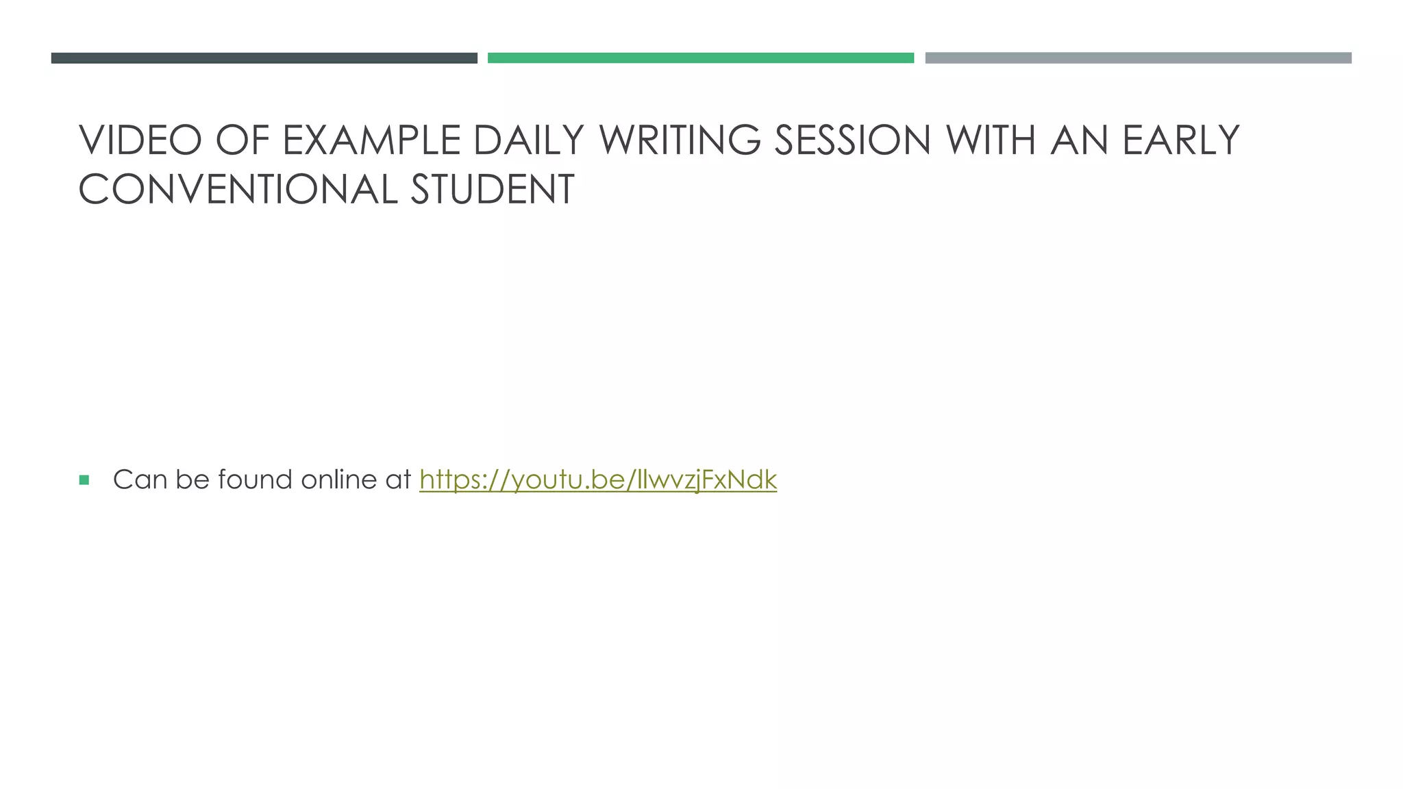 Using the Developmental Writing Scale | PPT