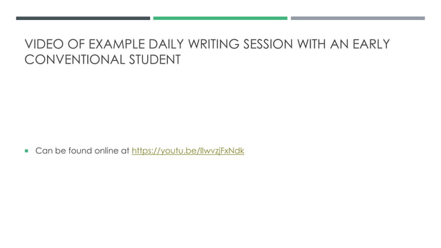 Using the Developmental Writing Scale | PPT