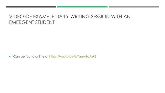 Using the Developmental Writing Scale: Jane Farrall & Molly Sharp | PPT