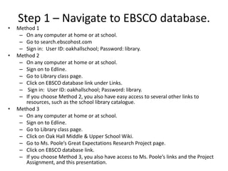 Using the Ebscohost Research Databases final | PPT