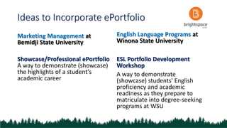 Using the D2L ePortfolio Tool as a High Impact Practice | PPTX
