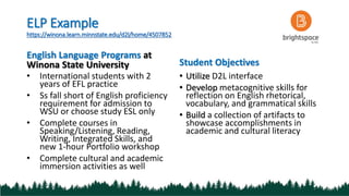 Using the D2L ePortfolio Tool as a High Impact Practice | PPTX