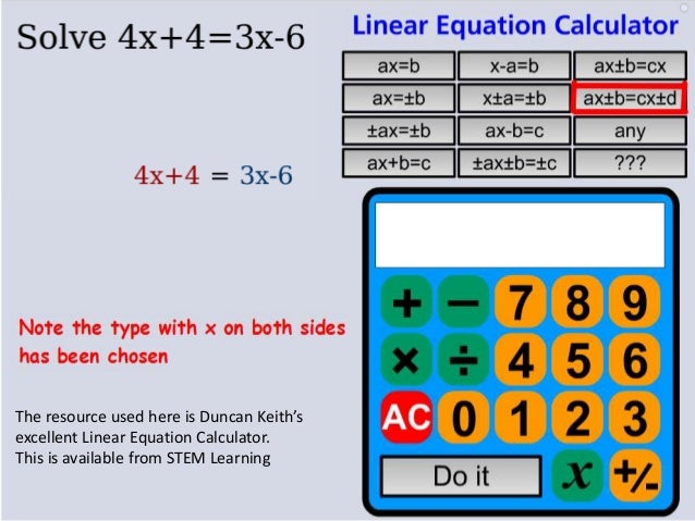 Using The Linear Equation Calculator By Duncan Keith using-the-linear-equation-calculator-by-duncan-keith
