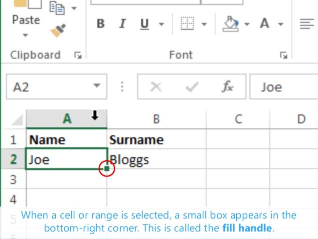 Using the Fill Handle - Excel 2013 Tutorial