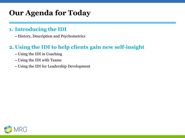 Using the IDI to Reveal Motivation and Unlock Potential | PPTX | Resume ...