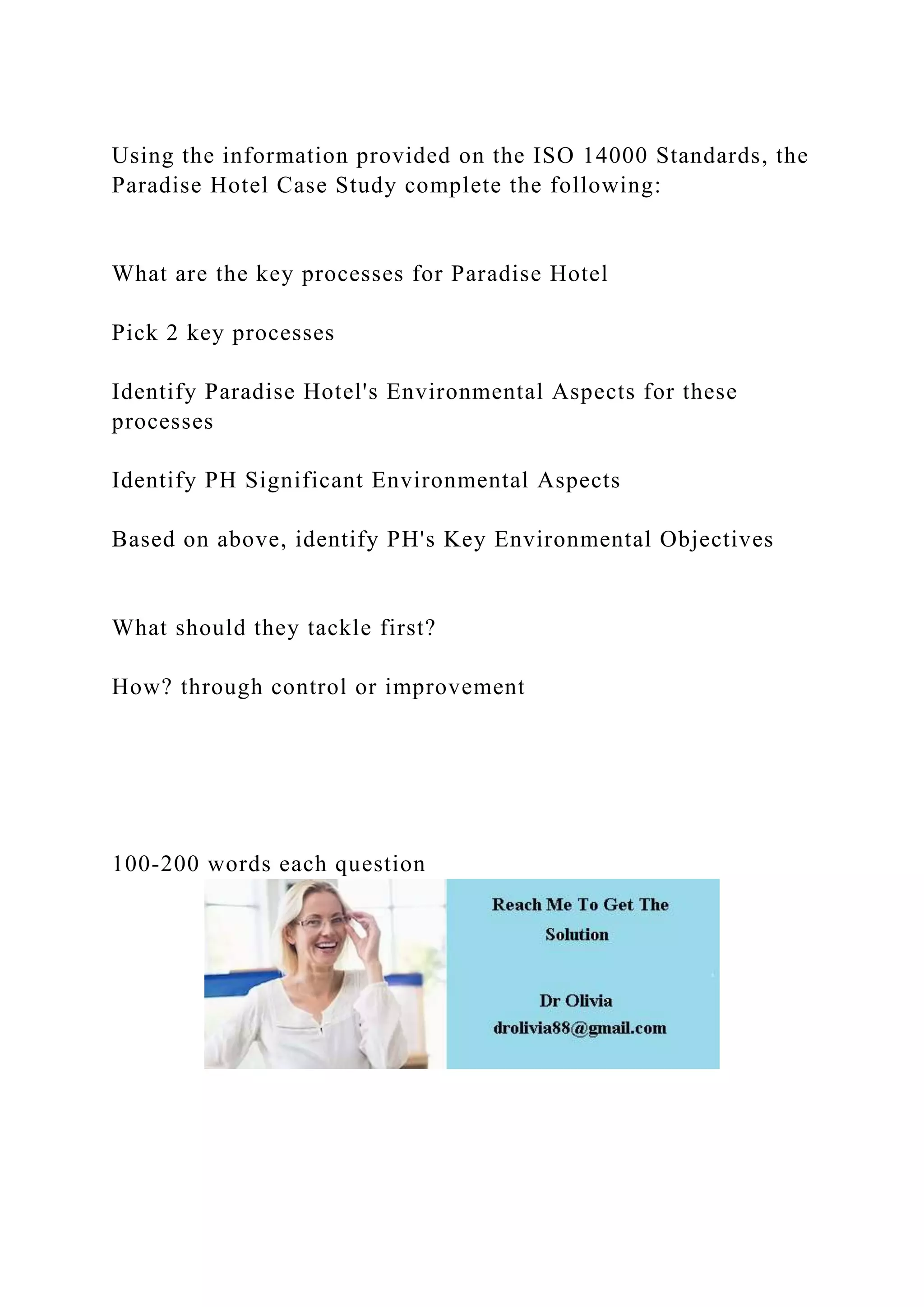 Using the information provided on the ISO 14000 Standards, the Parad.docx