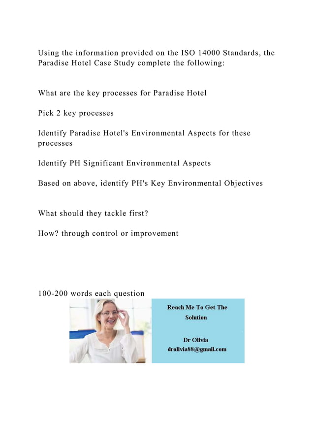Using the information provided on the ISO 14000 Standards, the Parad.docx