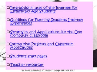 Using the internet in the elementary schools | PPT