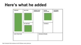Using the Lean Canvas to Map and Drive your Startup | PDF