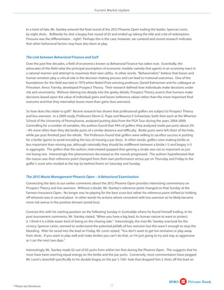 Using the lessons of golf to develop a financial strategy for 2013 and ...