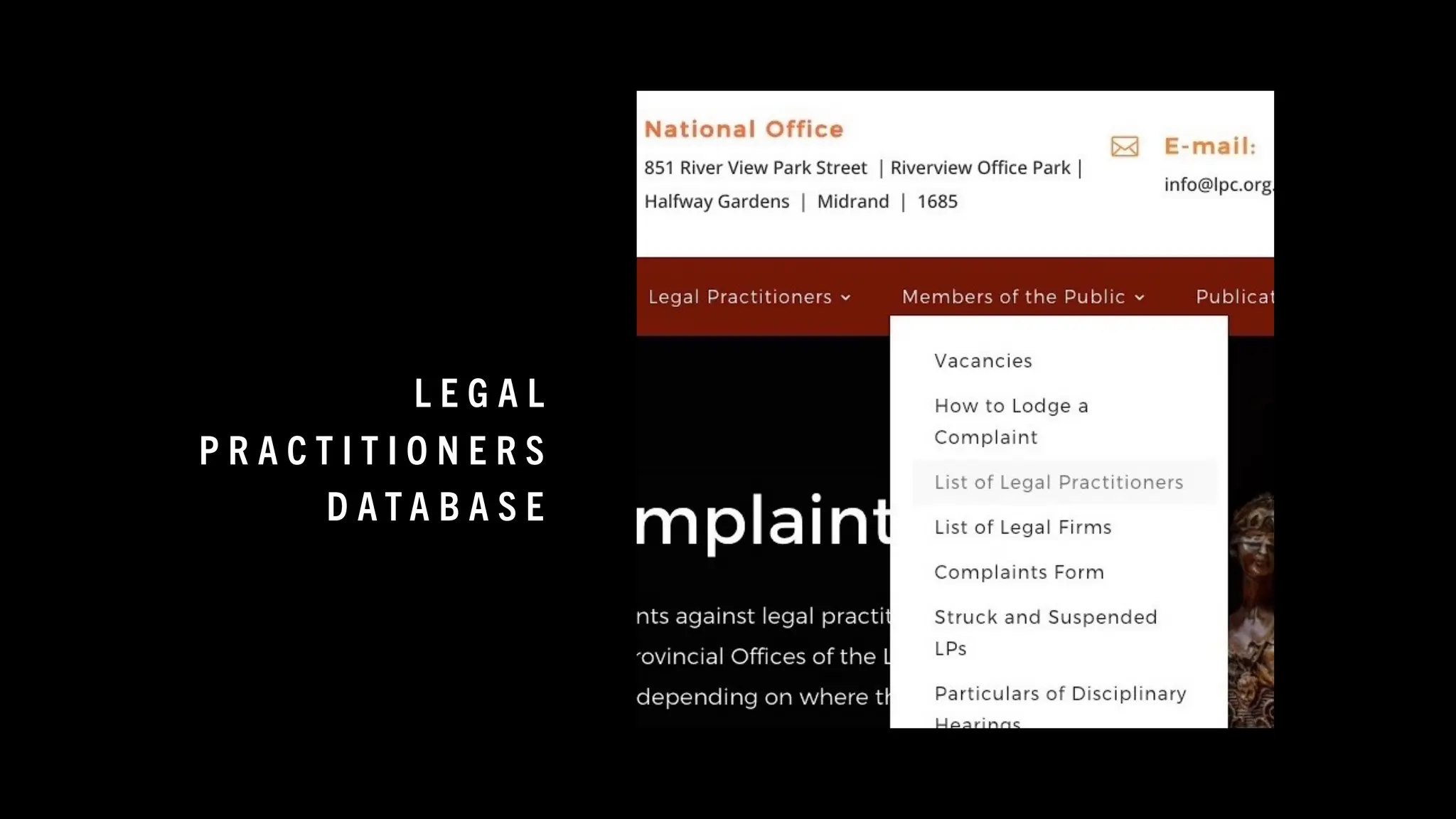 The South African Legal Practice Council Website: How to Verify a Legal ...