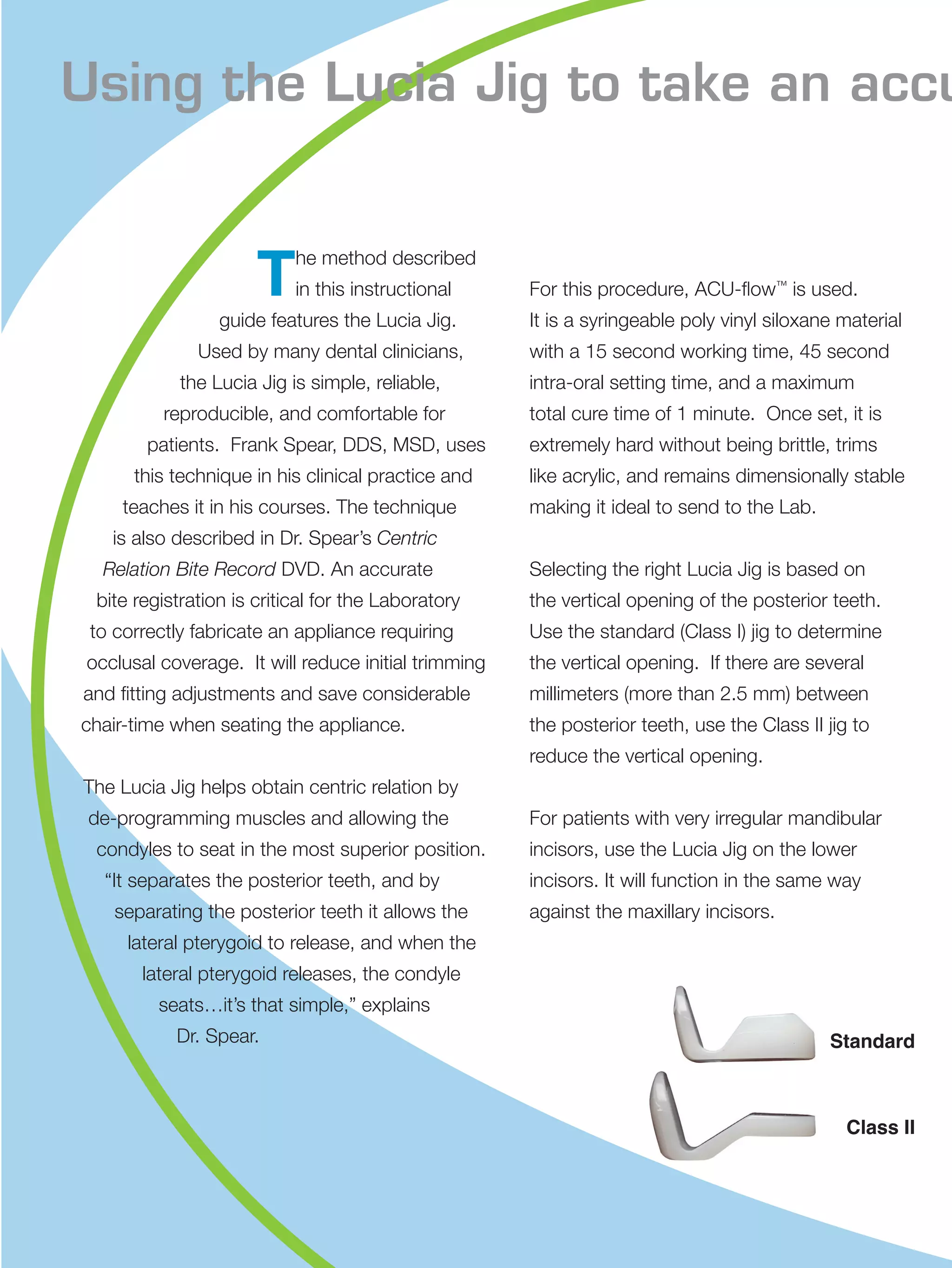 Using the lucia jig for accurate bite s220 | PDF