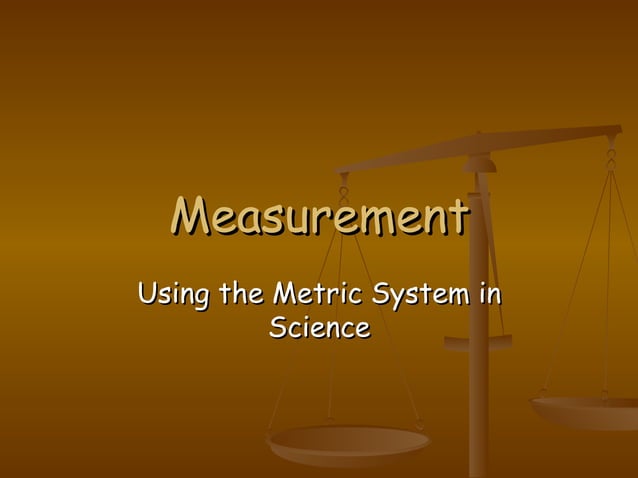 Using the metric system | PPT