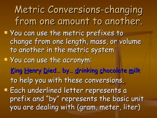 Using the metric system | PPT