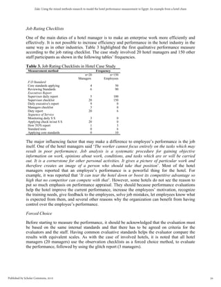Using the mixed methods research to model the hotel performance ...