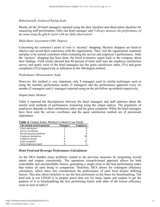 Using the mixed methods research to model the hotel performance ...
