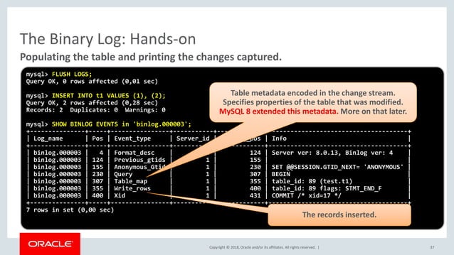 Using The Mysql Binary Log As A Change Stream | PPT